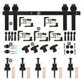 153-422cm Bypass Barn Door Slides Hardware Kit, Sliding Door Hanging ...