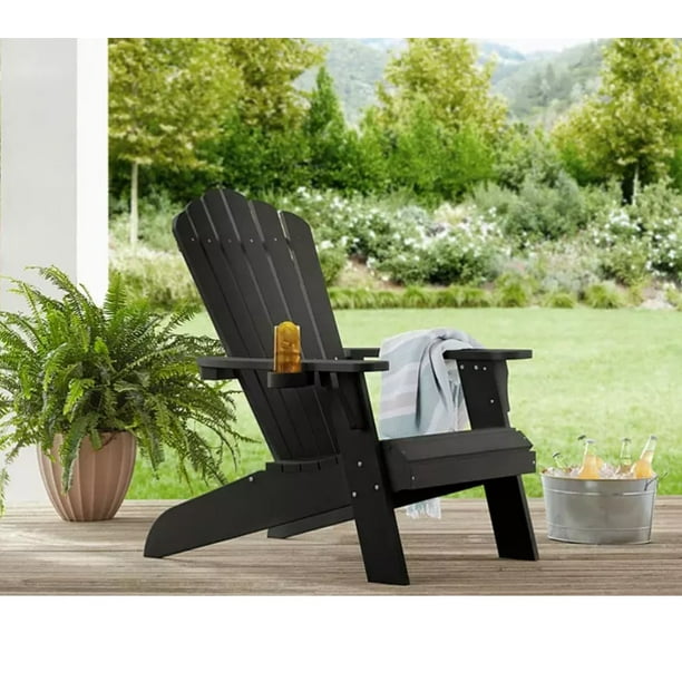 180101 Adirondack Chair, black - Walmart.com