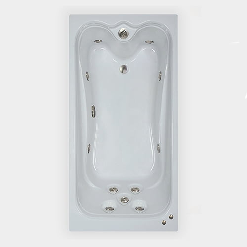 WaterTech Acrylic 60 in. x 36 in. Elite Series Drop-In Whirlpool Tub ...