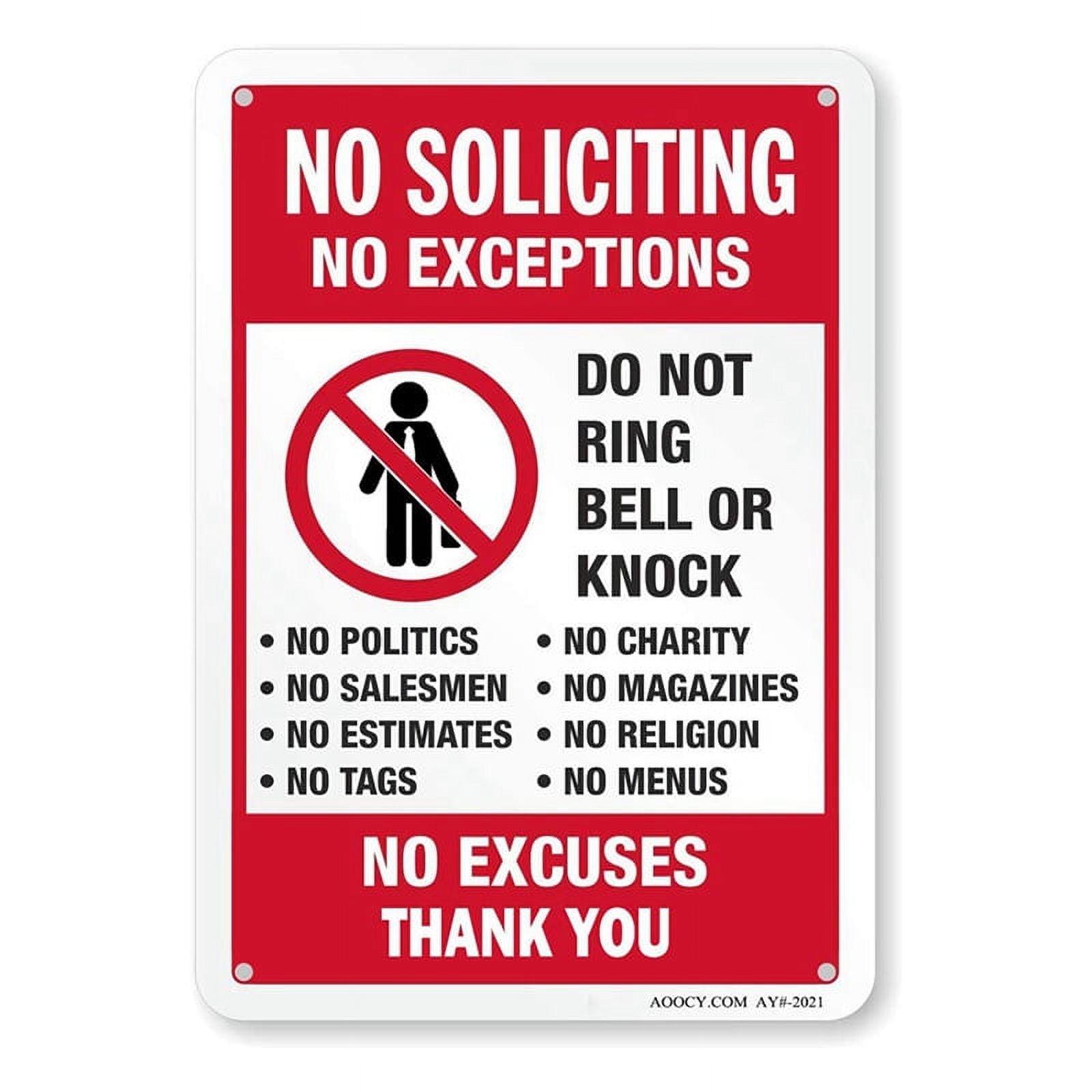 Letrero de no solicitar, decoración divertida para la puerta de la casa ...