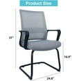2 Pack Office Guest Reception Chair Conference Chairs Mesh Mid Back ...