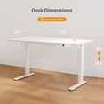 INNOVAR Glass Standing Desk with Drawers, Electric 55×24 inch ...
