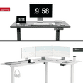 Furmax L-shaped Electric Sit-Stand Desk 63in Wide Electric Stand Up Height Adjustable Lifting ...