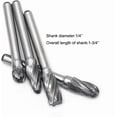 Carbide Burrs Set 4 count 1/4 Inch Shank Diameter Rotary Files Single ...