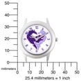 Descendants 2 Mal Icon Girls' Stainless Steel Watch, Purple Glitter ...