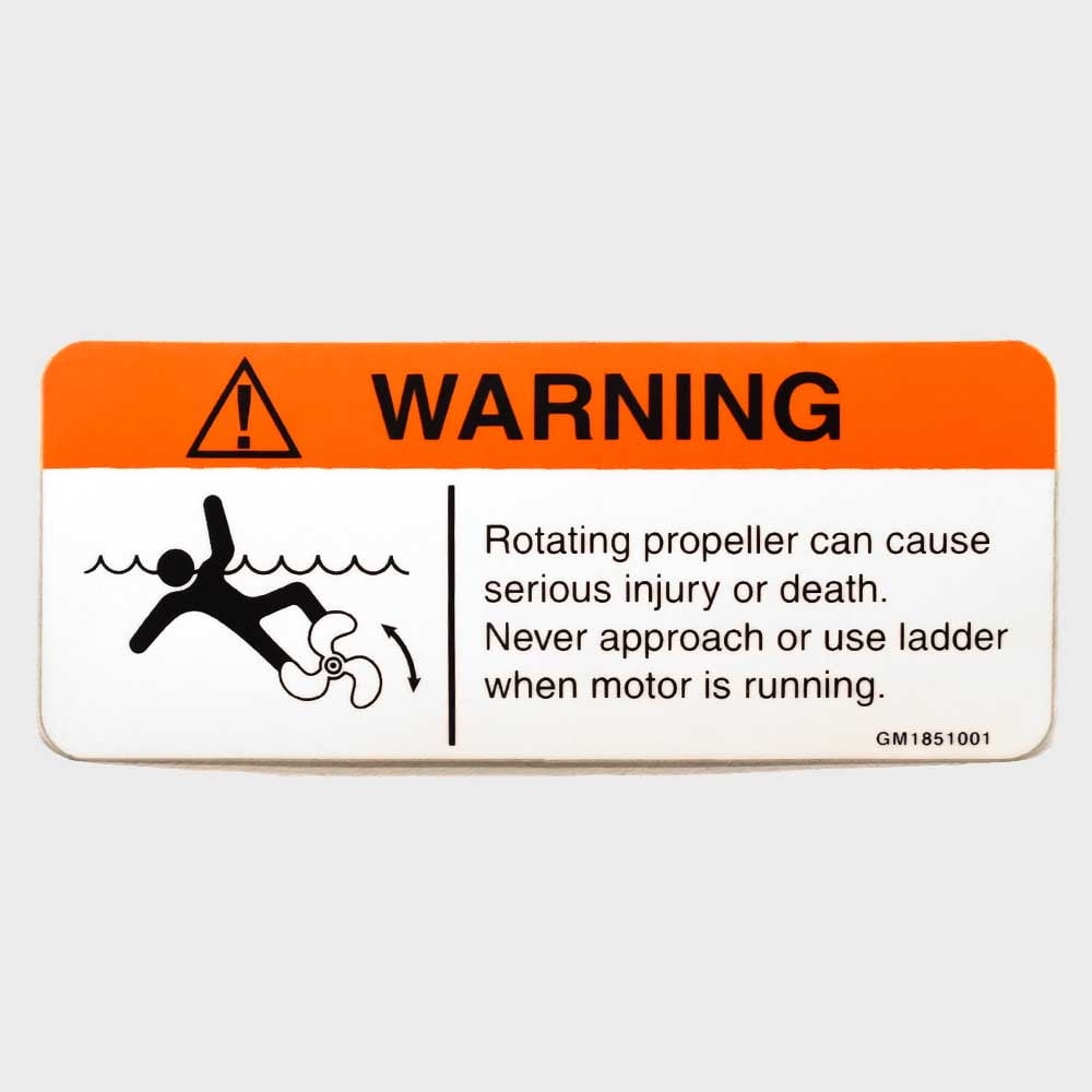 Lowe Boat Decal Sticker 2007554 | Propeller Warning - Walmart.com