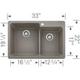 Blanco 442092 Grandis 33" Drop-In Or Undermount Double Basin Silgranit ...