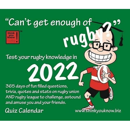 Cant Get Enough of Rugby Box Calendar 2022 | Walmart Canada