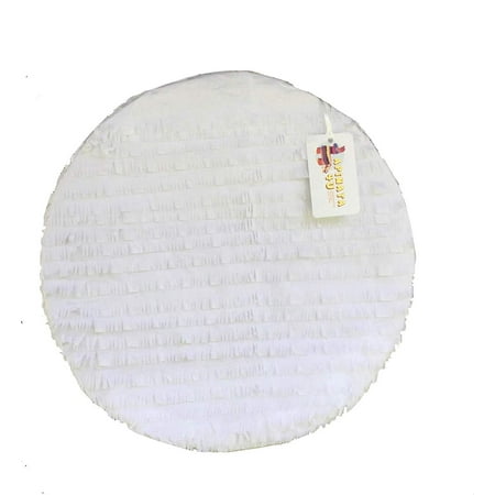 APINATA4U 16" Round Blank Pinata White Color Great to Create Your Own ...