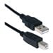 QVS 3-Pack 15ft USB 2.0 High-Speed Type A Male to B Male Black Cable ...