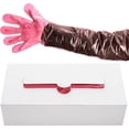 100 Pcs Long Gloves Disposable, 34.2 Inch Tearproof PE Shoulder Length ...
