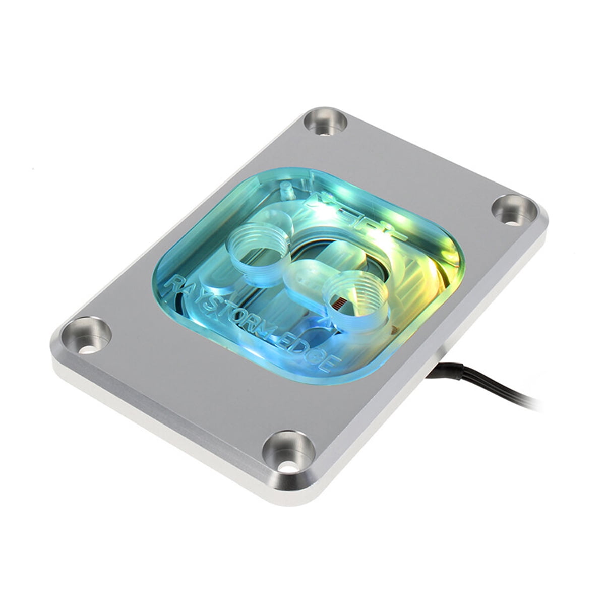 XSPC RayStorm EDGE CPU Water Block, AMD/AM4, Addessable RGB, Silver ...