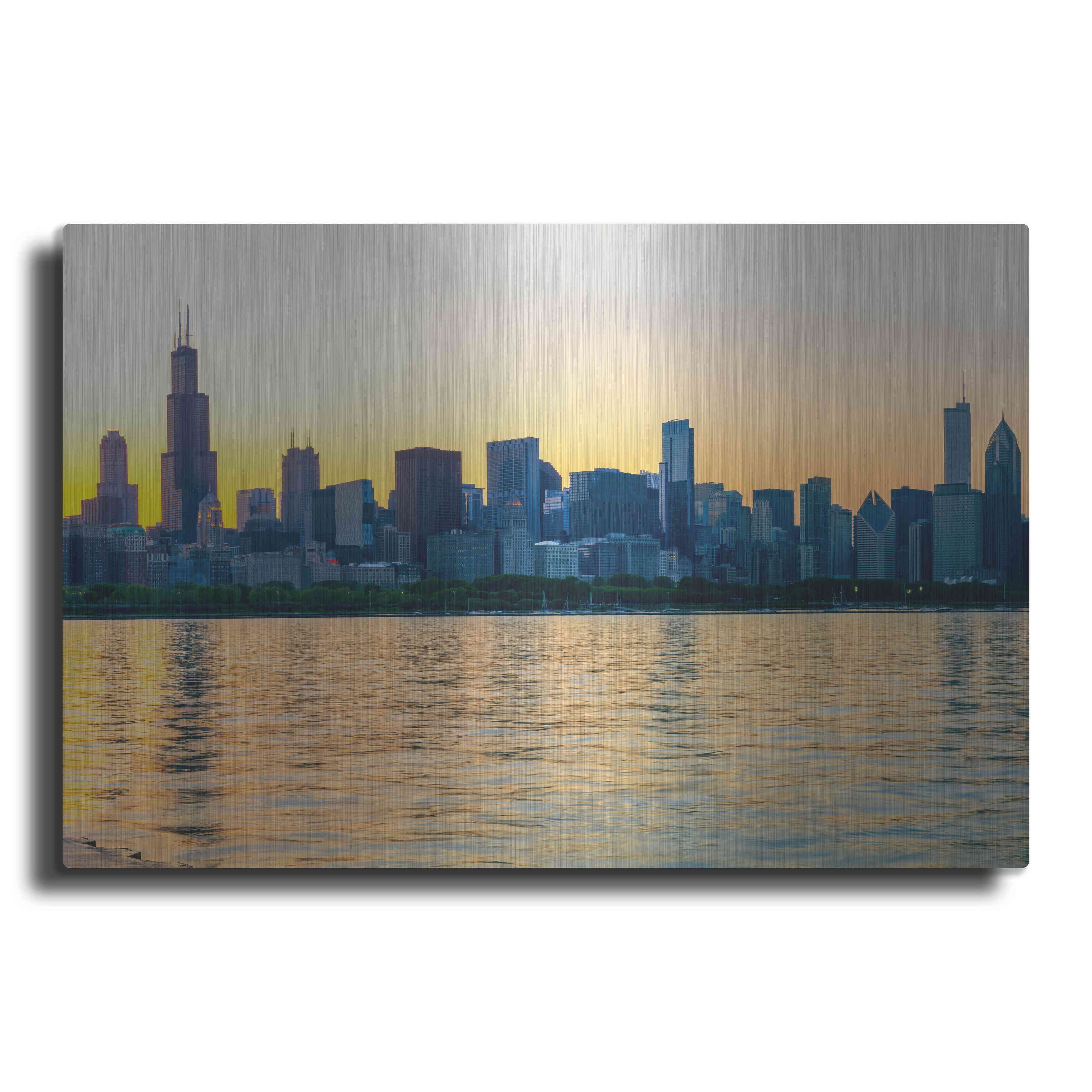 Luxe Metal Art 'Good Morning Chicago Crop' by Luxe Portfolio, Metal ...
