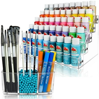 Mezzo Artist Brush and Paint Tube Organizer Rack Set 3 Pieces - Wood ...