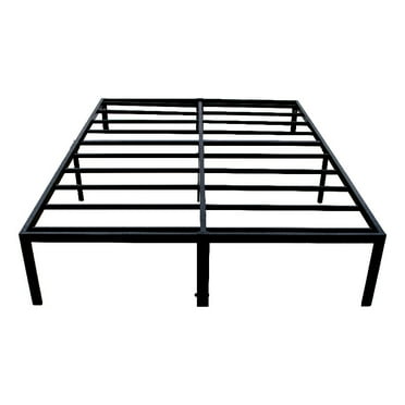 AUFANK Vintage Full Platform Metal Bed Frame, Heavy Duty, Black ...