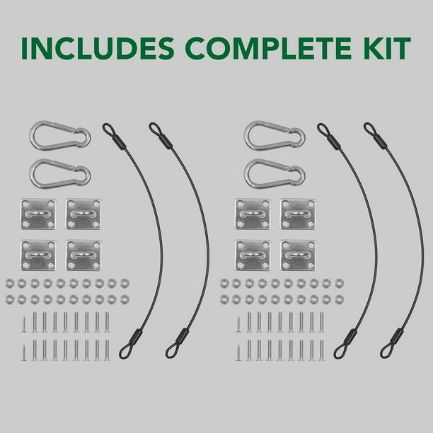 (4-PackBlack Garbage Trash Can Locks with Wire Ropes Stainless Steel ...