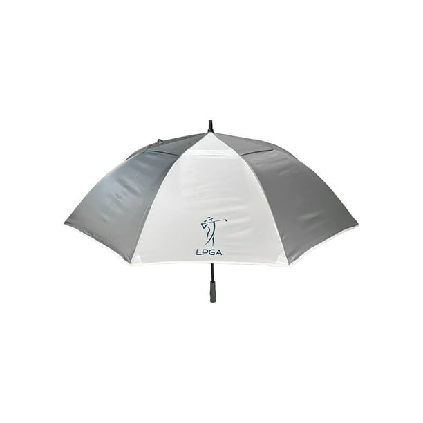 LPGA 68-inch Auto Open Vented Golf Umbrella, Grey/White - Walmart.com