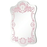 Sterling & Noble 25.5 Inch Pink Baroque Elegant Royal Mirror - Walmart.com