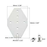 Uxcell Corner Bracket Plate Cross 60x100mm 2020 Aluminum Profile w Nuts ...
