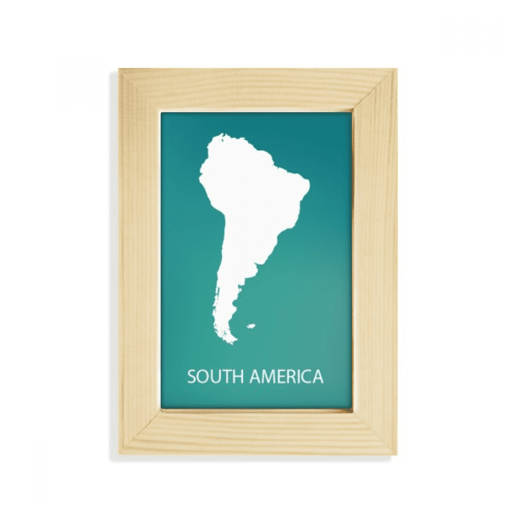 South America Continent Outline Map Desktop Display Photo Frame Picture
