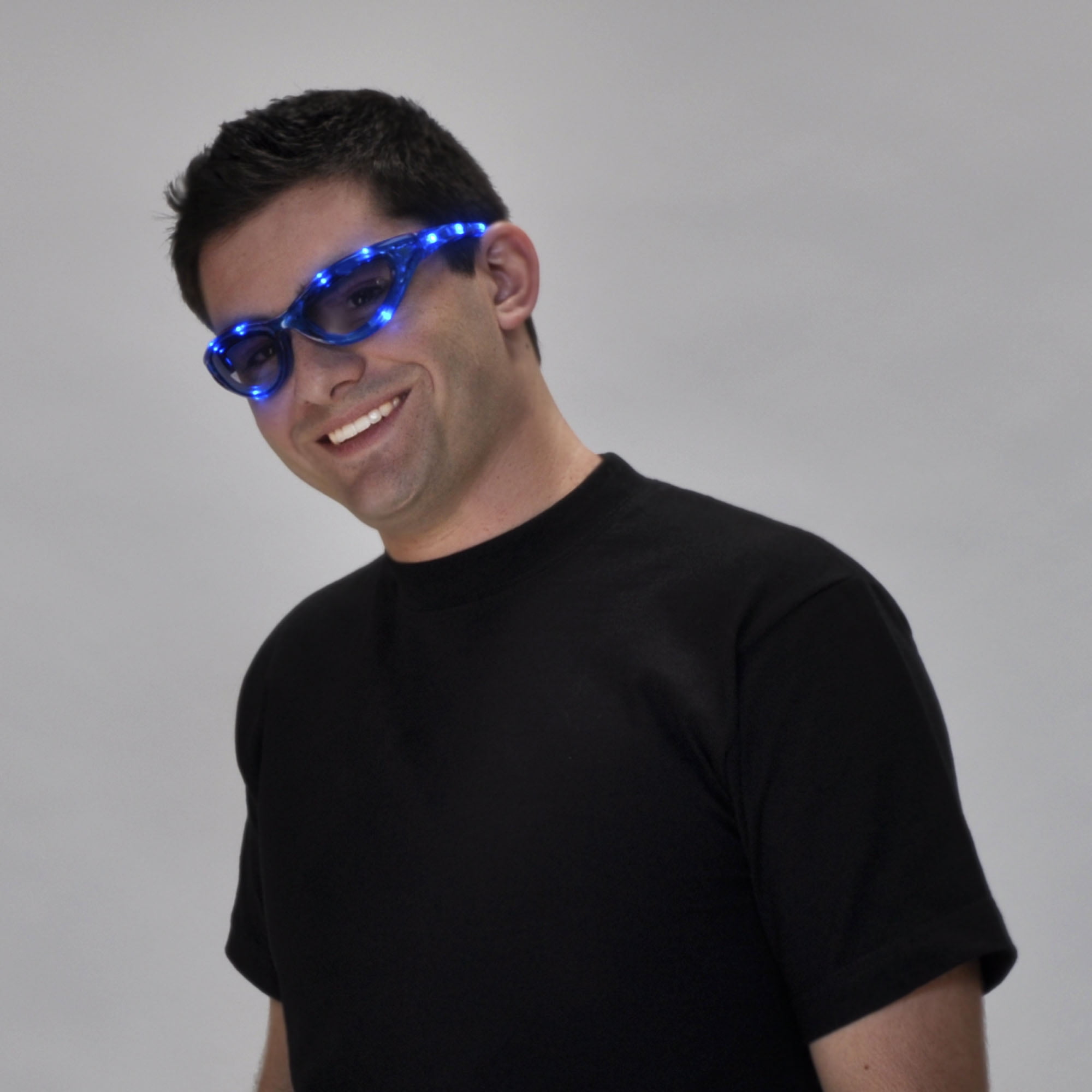 FlashingBlinkyLights Blue Light Up Flashing LED Sunglasses - Walmart.com