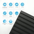 Art3d 3D Slat Design PVC Wall Panels, Black, 19.7x19.7in, 12 Pieces ...