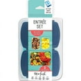 Fit & Fresh 216HL Entree Set with Ice Pack, 3 Reusable Portion Control ...