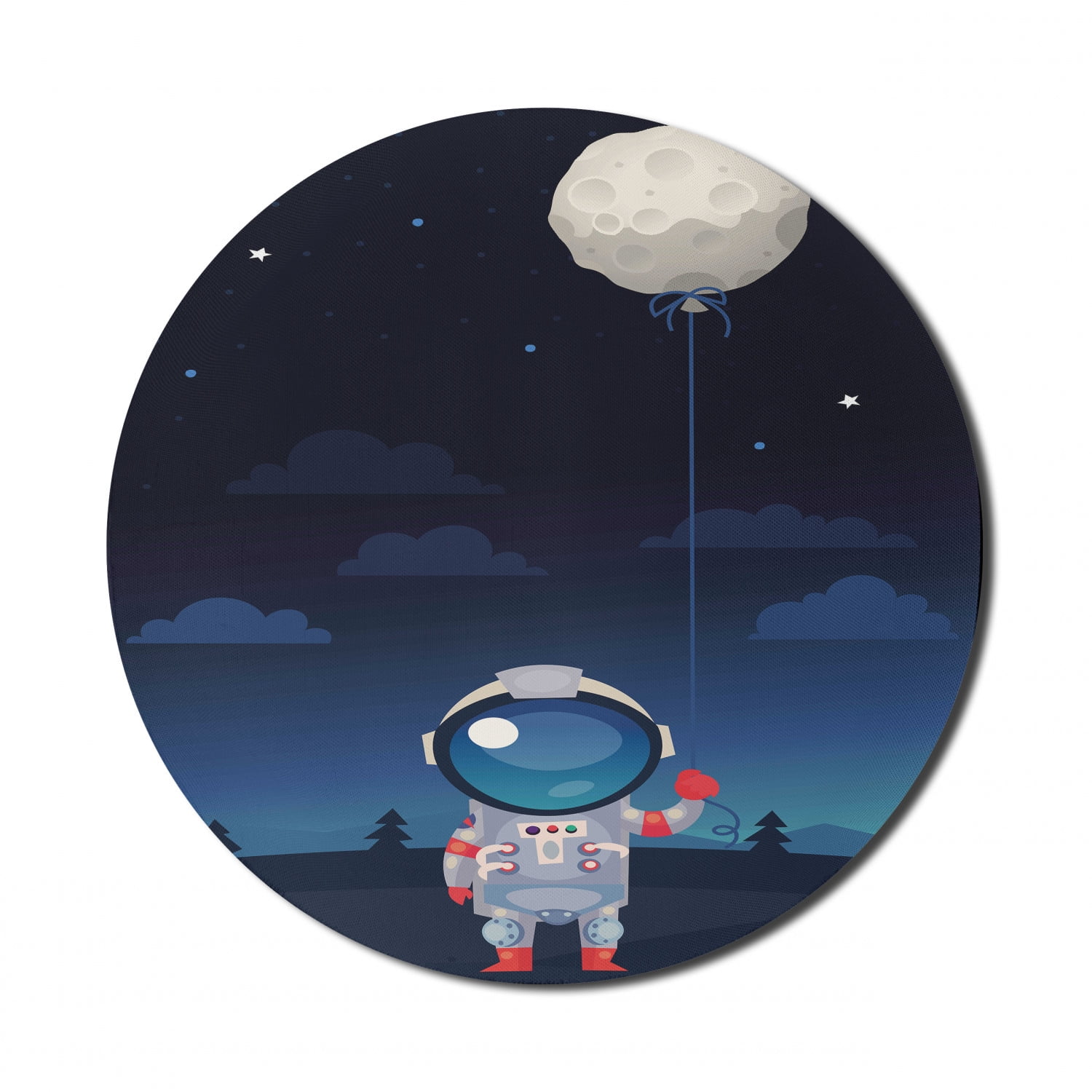 Space Mouse Pad for Computers, Astronaut in Spacesuit Holding a Moon ...