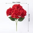 5-Piece Artificial Hydrangea Flower Hanging Ornament for Home Garden ...