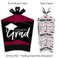 Big Dot of Happiness Maroon Graduation Table Decorations - Party Fold ...