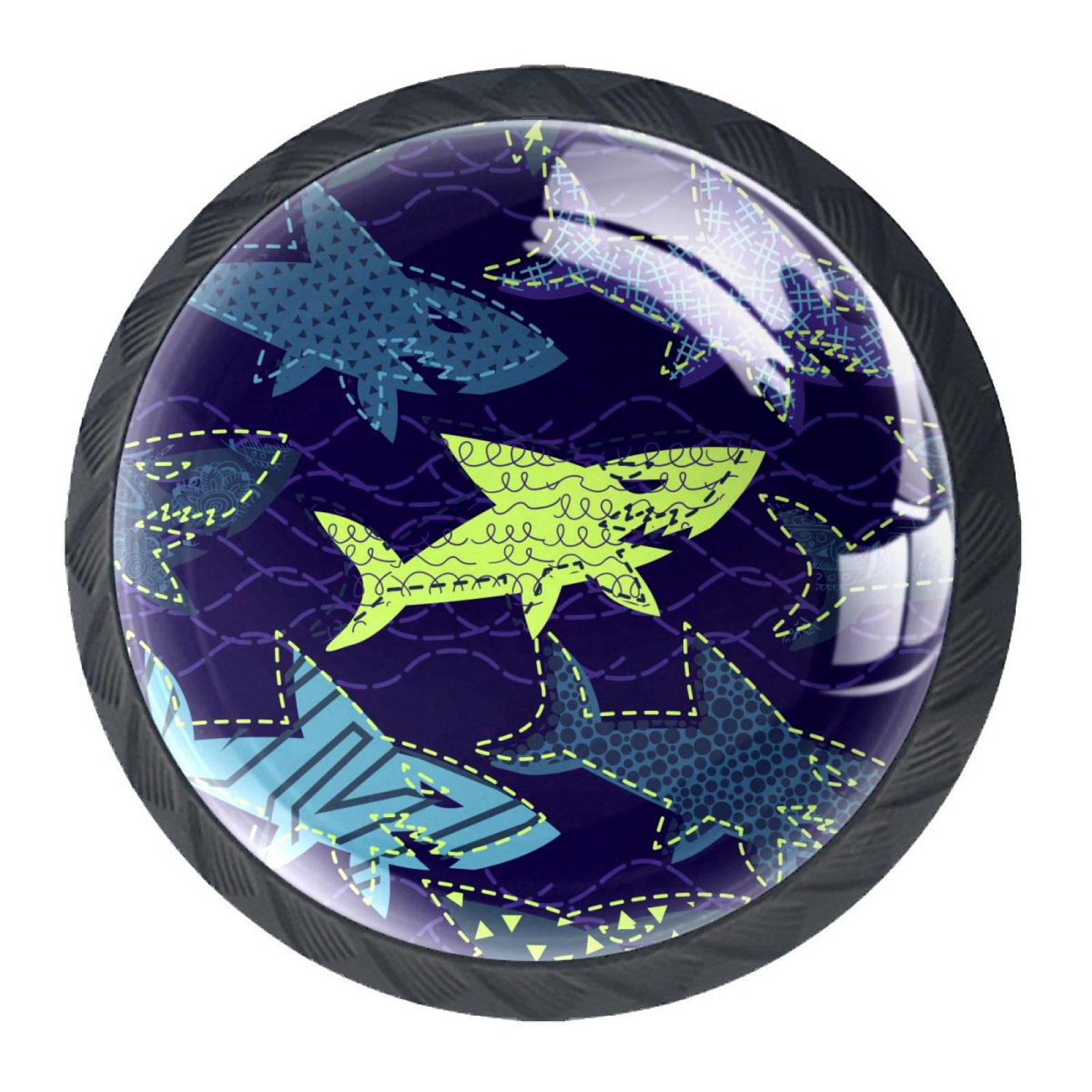 4 Pcs Shark Knobs for Kitchen Cabinet Cupboard Dresser Bookcase Drawer ...