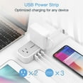 TESSAN Indoor Mini Power Strip with 2 Electrical AC Outlets, 3 USB ...