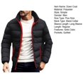BAETEUY Men's Down Coat, Stand Collar, Long Sleeve, Full Zipper Closure ...