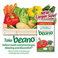 Beano Anti-Gas Food Enzymes, 100 CT (Pack of 4) - Walmart.com