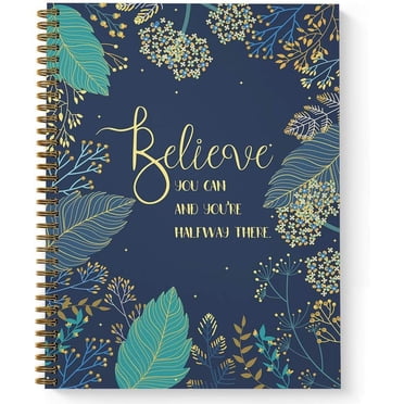 Softcover Think Positive 8.5" x 11" Motivational Spiral Notebook ...