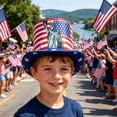 4th Of July Patriotic Top Hat Flag Uncle Style Top Hat With Statue Of ...