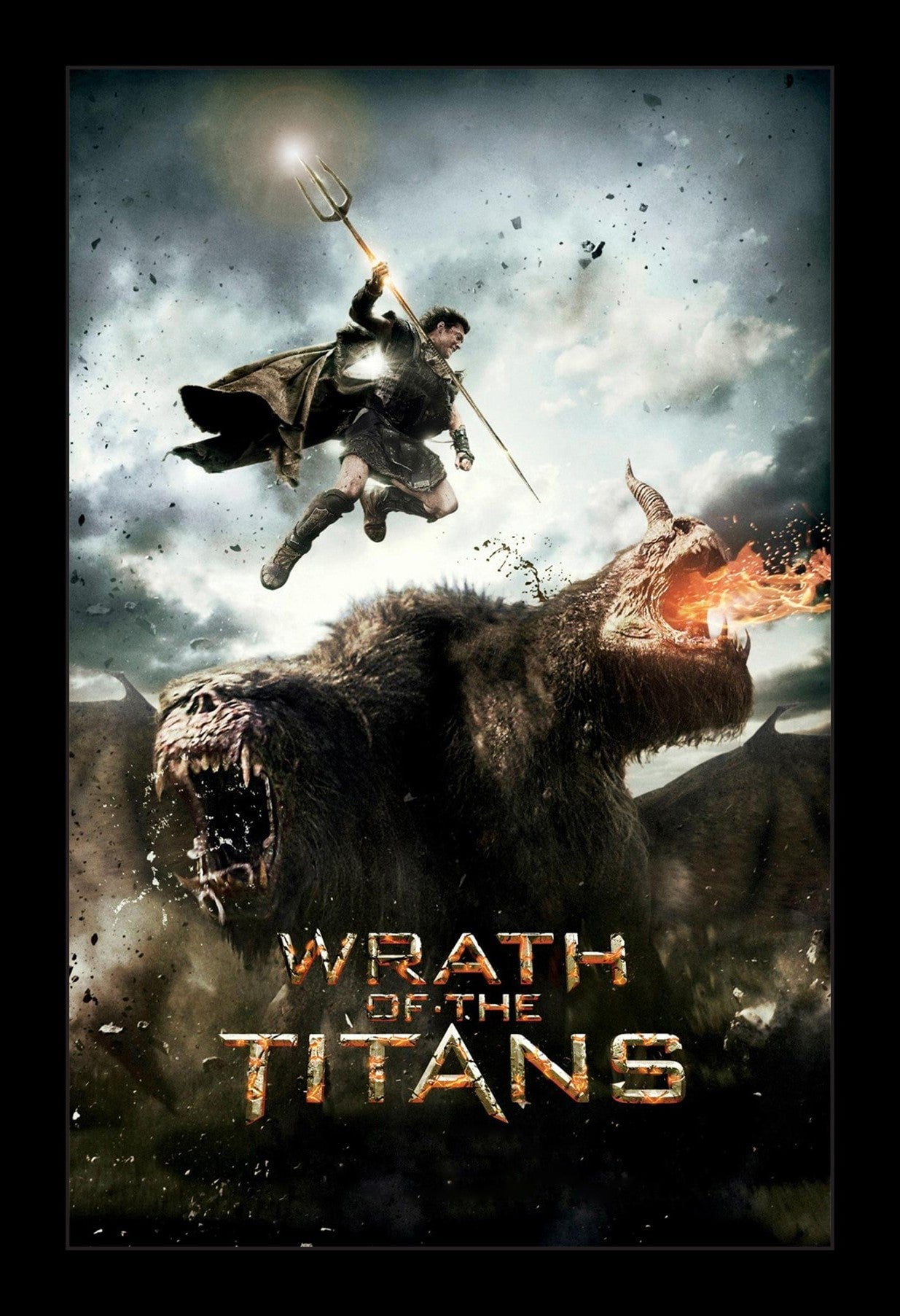 WRATH OF THE TITANS - 11x17 Framed Movie Poster - Walmart.com