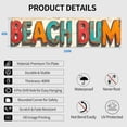 Beach Bum Themed Metal Sign 16x4 Inch "BEACH BUM" for Beach House ...