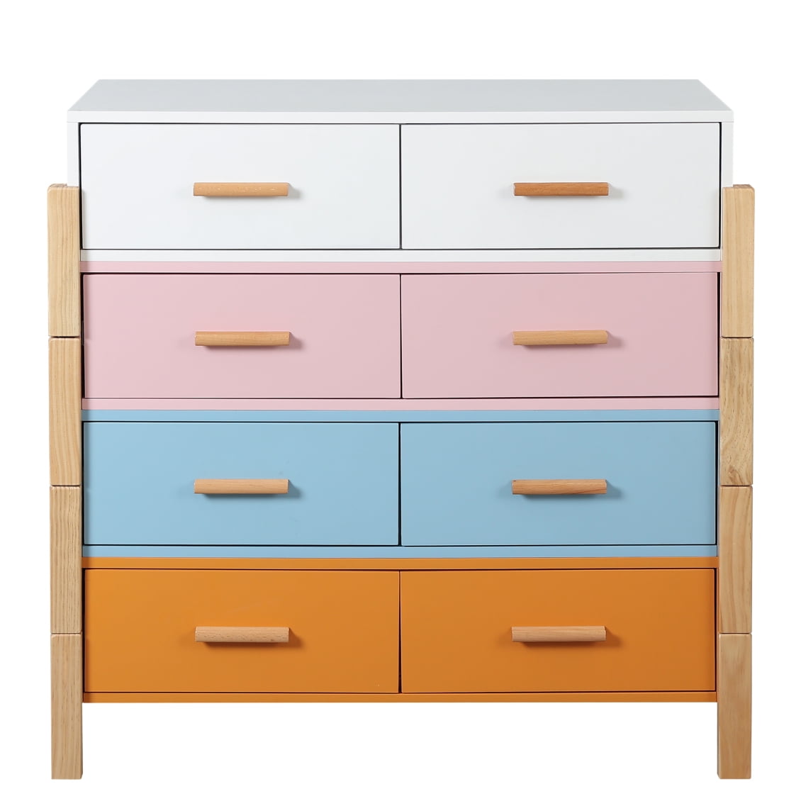 Color Free Combination Cabinet, Wood Sideboard Cabinet with 8 Drawers ...