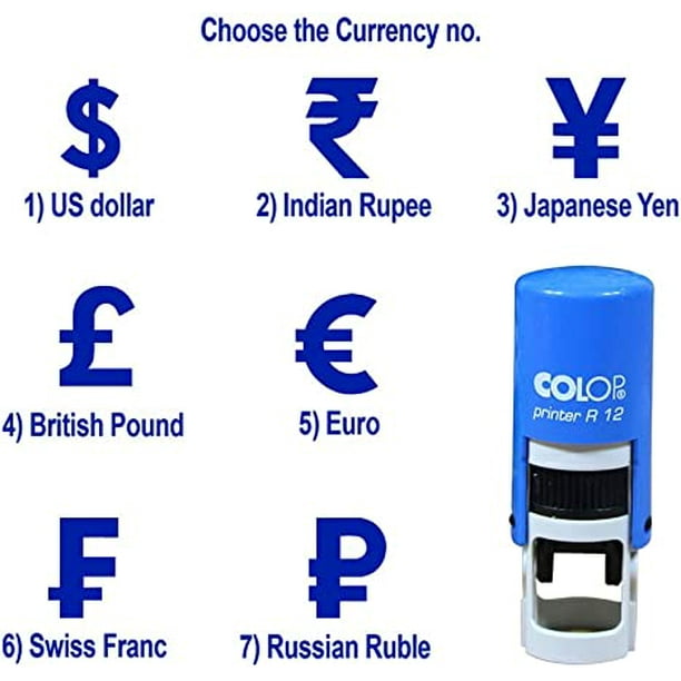 SAI DECORATIVE Indian Rupee Currency Sign Self Inking Rubber Stamp ...