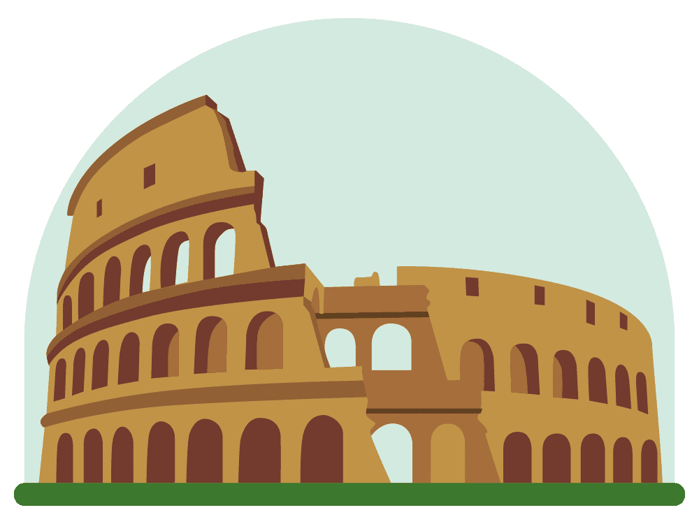 Roman Coliseum Historical Tourist Landmark 15" x 20" Vinyl Wall Sticker ...