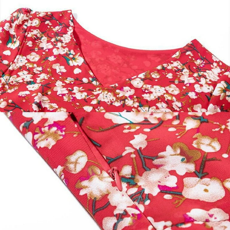 Red Floral Print