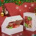 12pcs Gold Star Cookie Boxes, Brown Bakery Boxes with Window 8.25x6x2 ...
