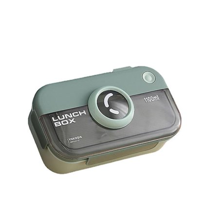 Camera Modeling Hermetic Lunch Box Microwavable With Fork Spoon Bento ...