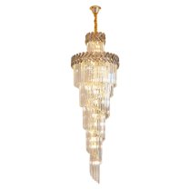 Crystal Cascade Chandelier 39.4'' for Staircase, Hall, Stairwell ...