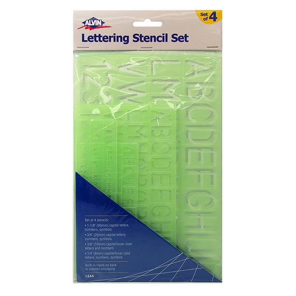 ALVIN LS44 LETTERING STENCIL TEMPLATE 4-PIECE SET - Walmart.ca