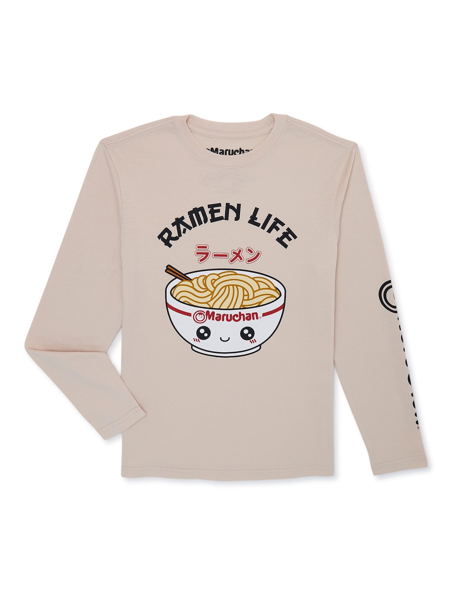 Maruchan Boys Ramen Long Sleeve Graphic T-Shirt, Sizes 4-23 - Walmart.com