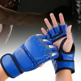 Half Finger Boxing Gloves, Open Palms Mitts for Adults Punching Heavy ...