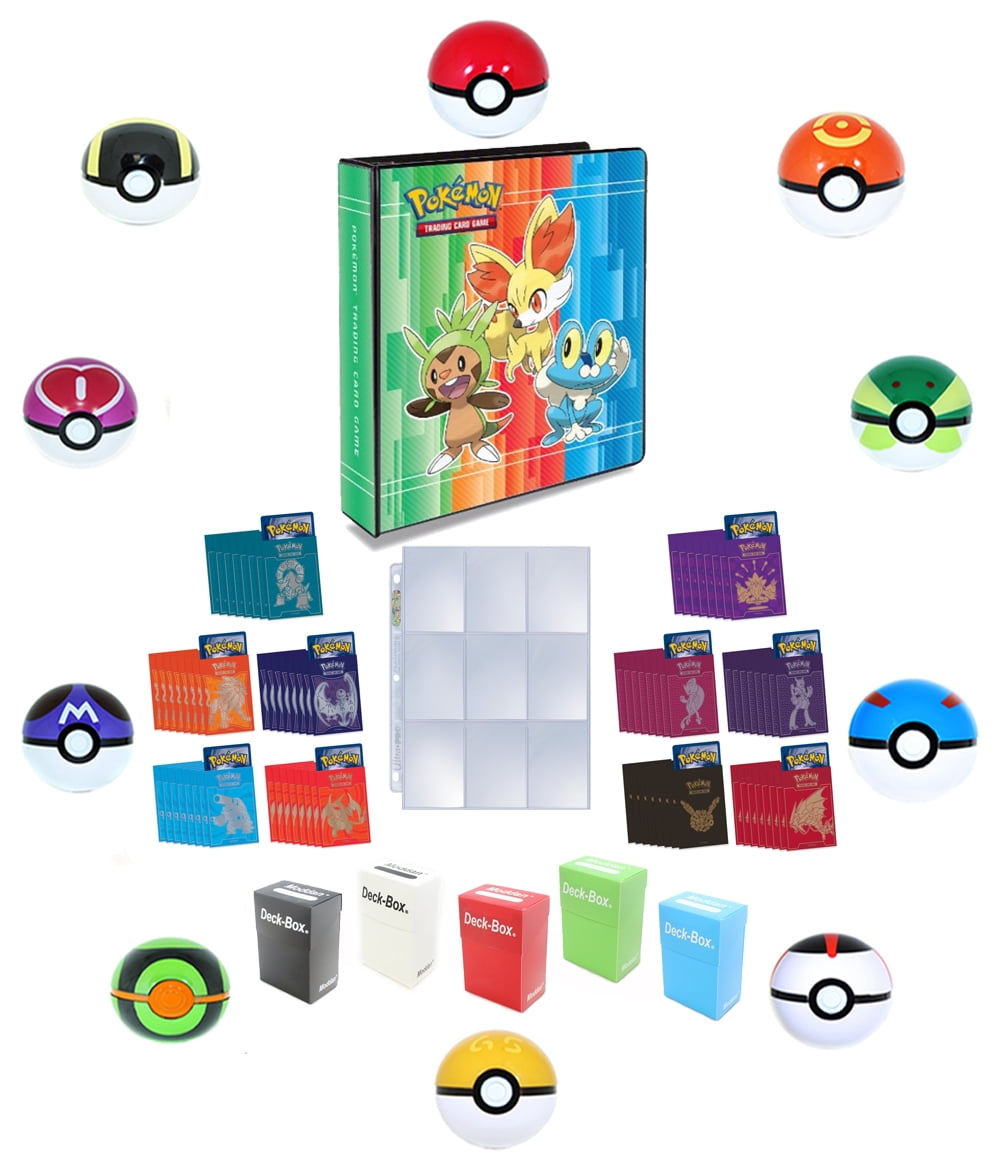 Pokemon 3-Ring Chespin Fennekin Froakie Binder with 25 9-Pocket Pages ...