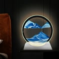 Aoderun Moving Sand Art Lamp, White Wooden Frame, 3D Liquid Motion ...